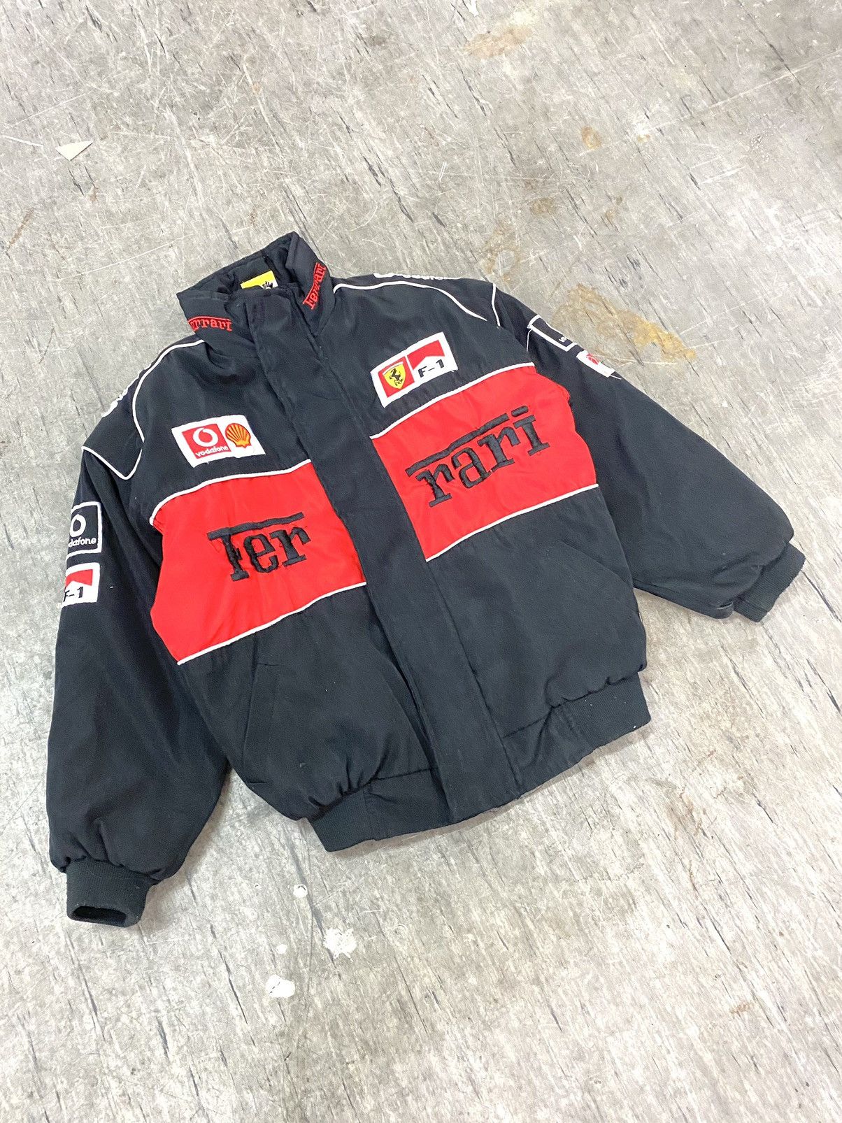 Vintage 💞💞Y2K Ferrari Racing Jacket Vintage💞💞Cropped Oversize | Grailed