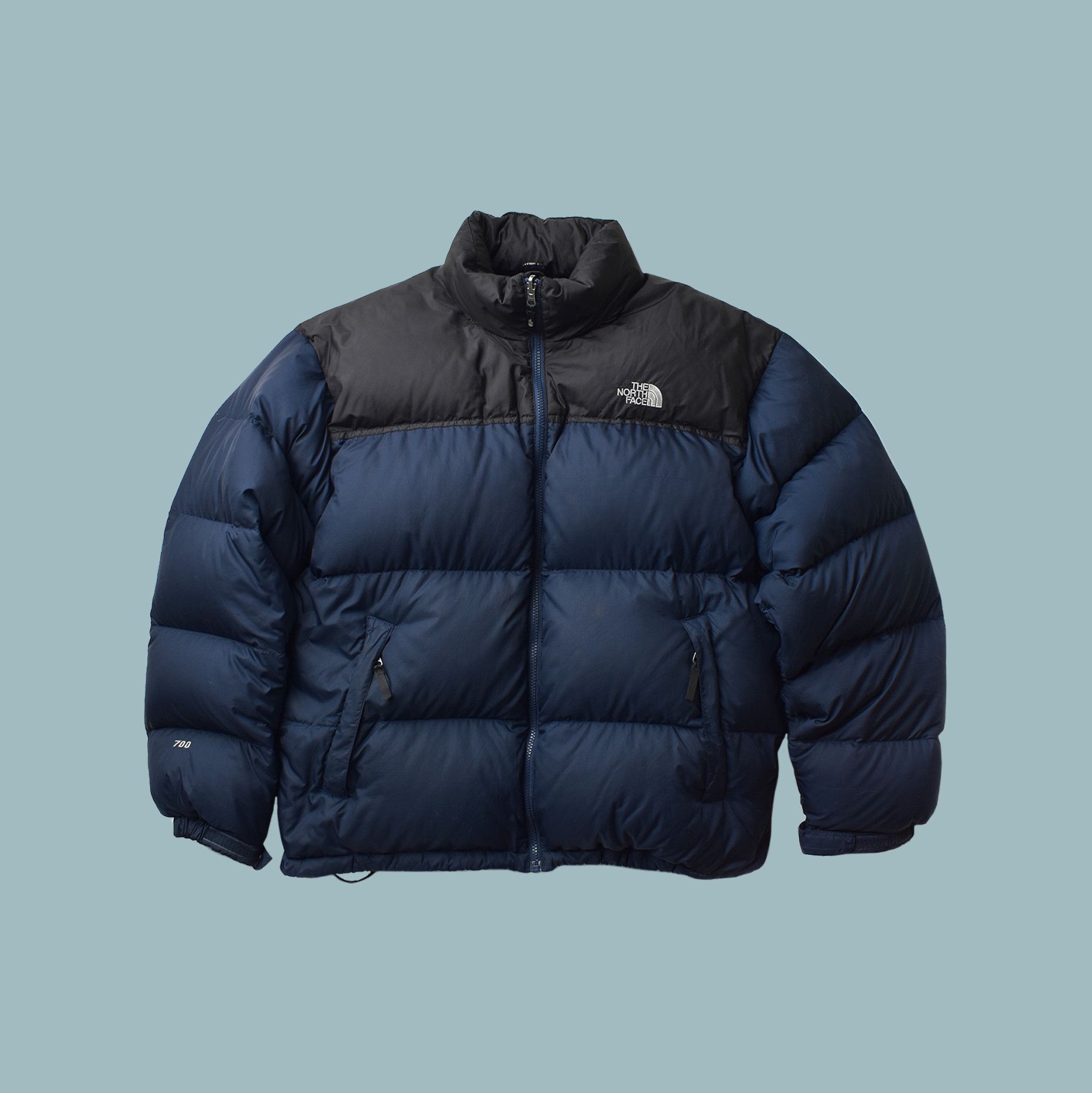 The North Face THE NORTH FACE Blue/ Black 700 Fill Puffer Jacket | Grailed