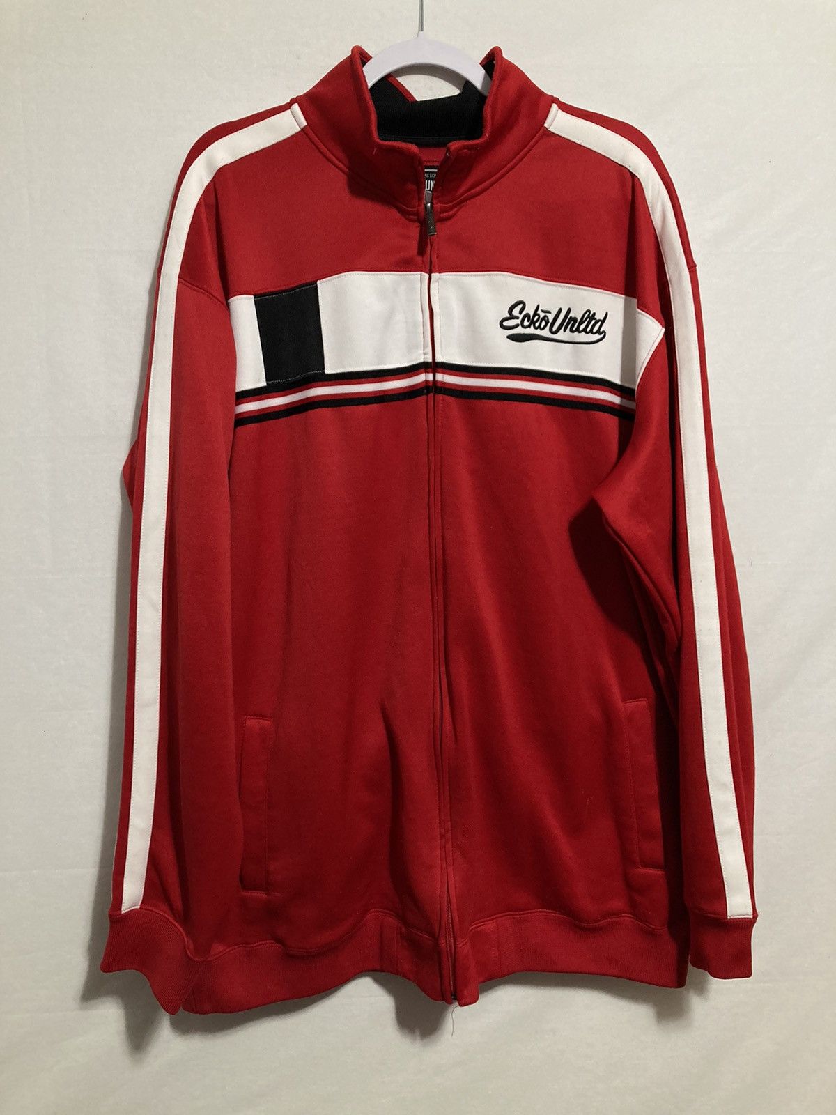 Ecko Unltd. × Vintage Vintage Ecko Unltd Track Jacket Zip Bomber Fleece Mens XXL | Grailed