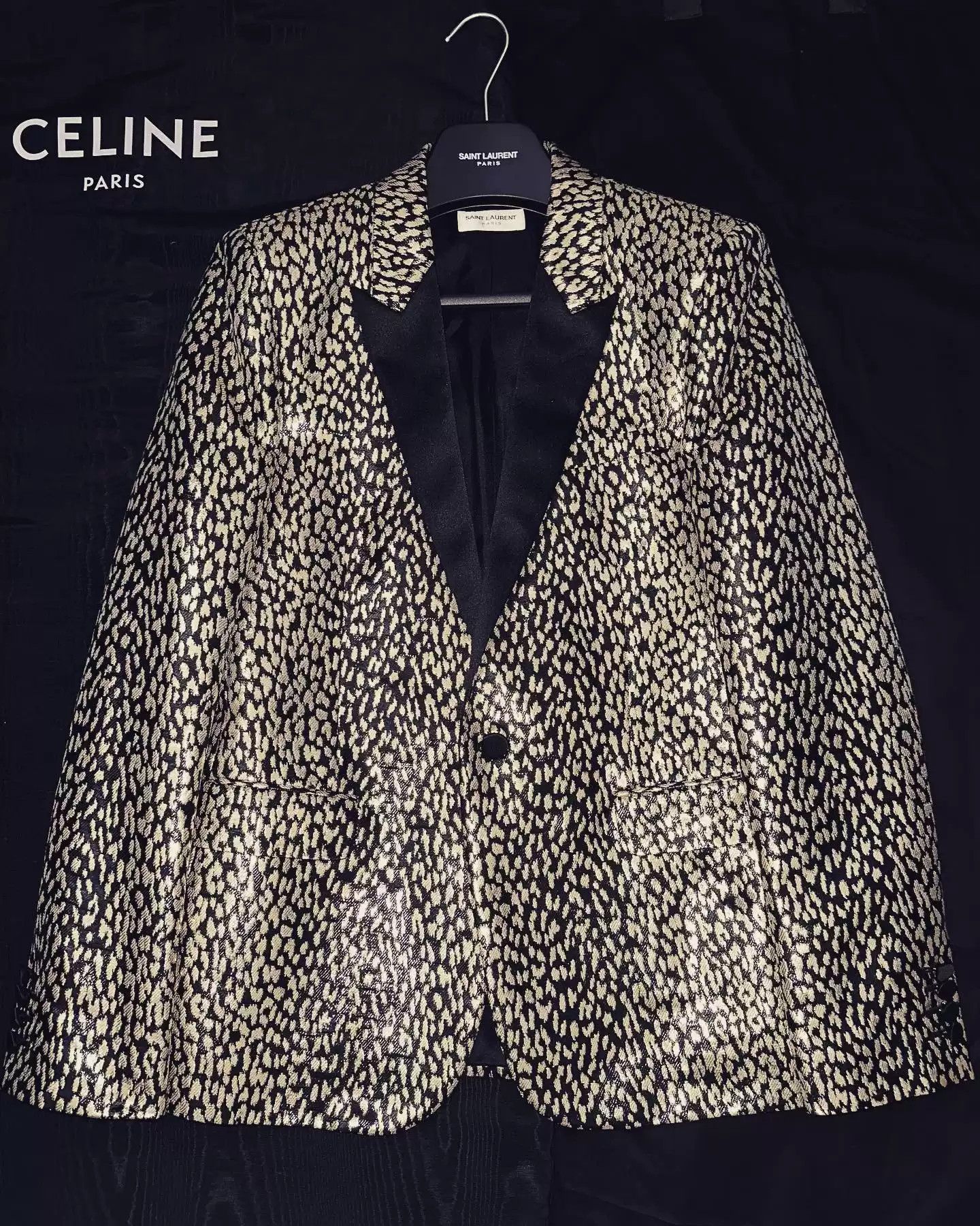 Saint Laurent Paris Saint Laurent 14Ss Leopard Print Smoking Blazer ...