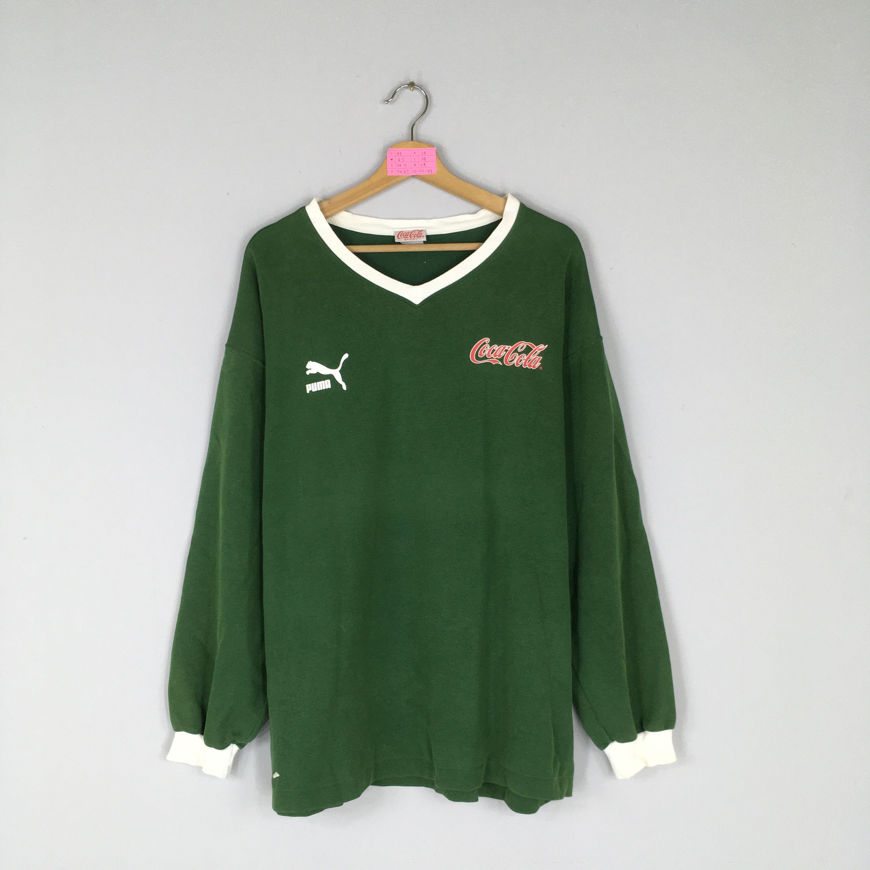 Coca Cola × Puma × Vintage Vintage COCA COLA x PUMA V-Neck Sweatshirt ...