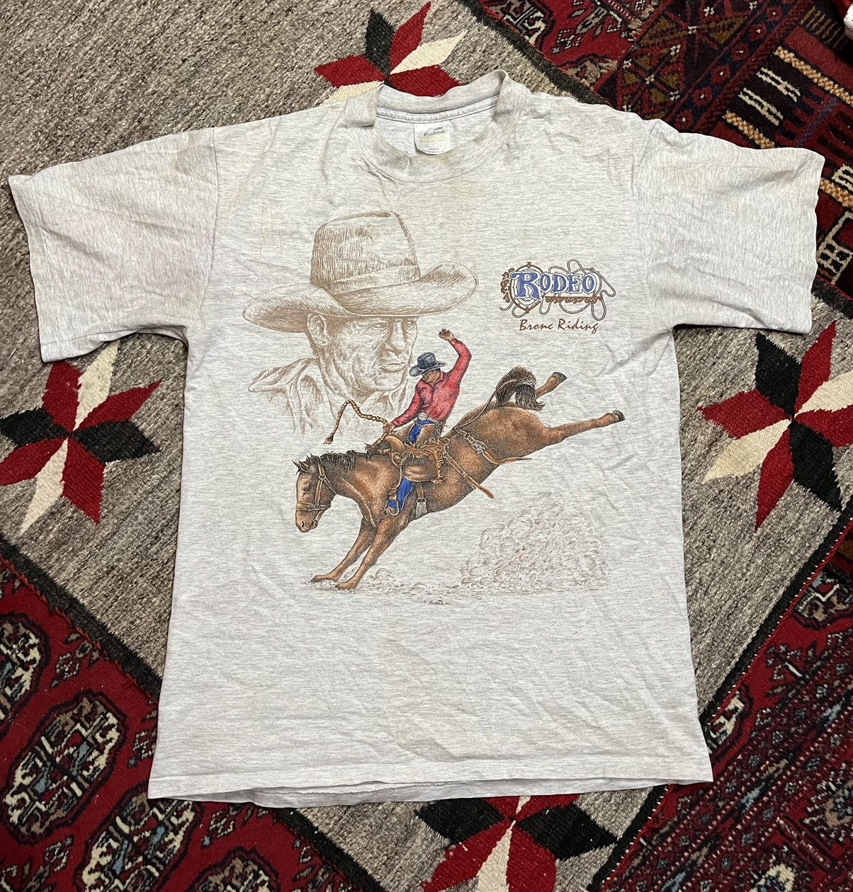 Made In Usa × Rodeo × Vintage 90s WESTERN RODEO GRAPHIC T SHIRT | Grailed