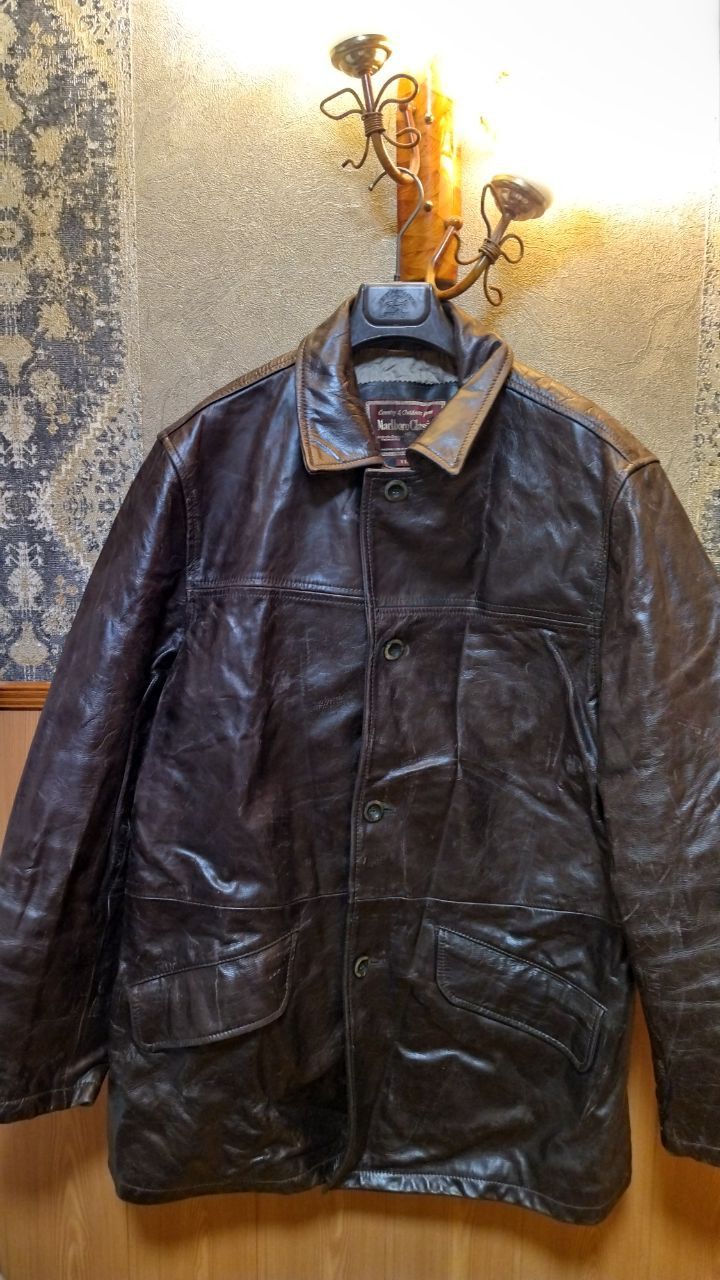 Vintage Rare vintage Marlboro brown leather jacket | Grailed