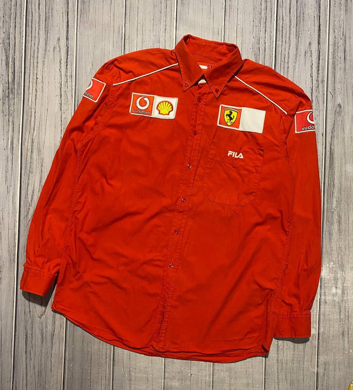 Vintage Vintage Fila Ferrari Racing F1 00s Shirt Long Sleeve Buttons ...
