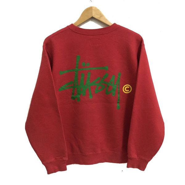 Stussy VINTAGE Stüssy BIG LOGO SKATEBOARD STREETWEAR SWEATSHIRT | Grailed