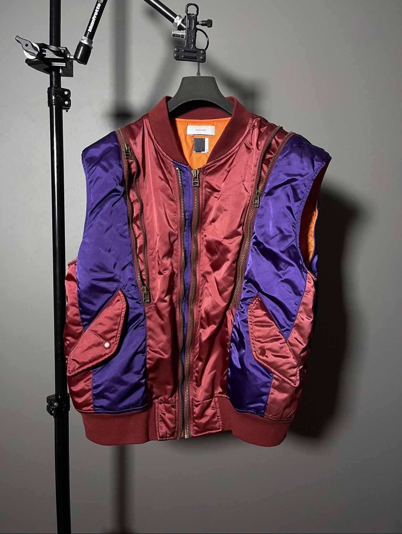Facetasm Facetasm Zipped Bomber Vest | Grailed