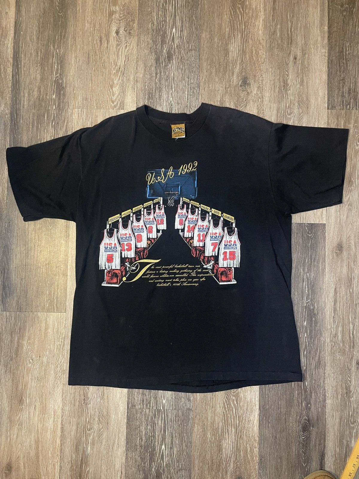 Nutmeg × Vintage USA OLYMPIC BASKETBALL DREAMTEAM 1992 NUTMEG XL RARE ...