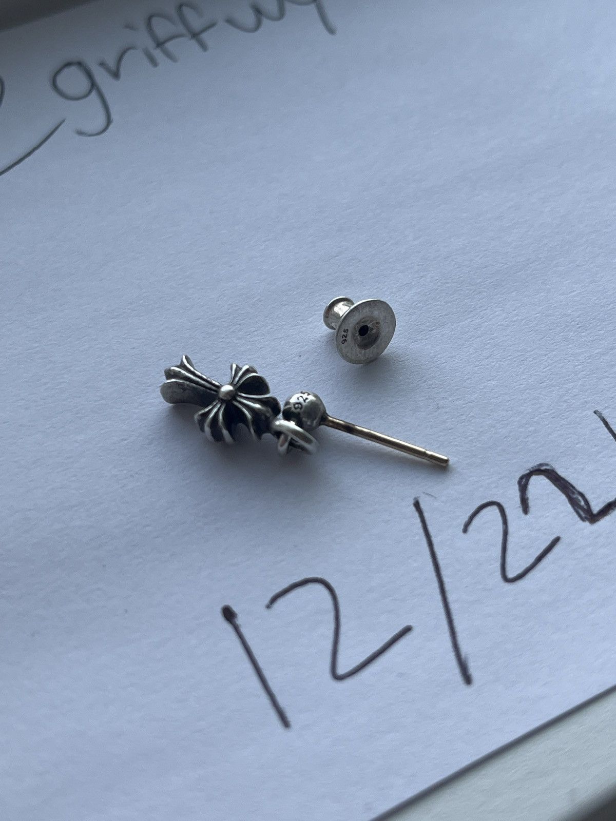 Chrome Hearts Chrome hearts dangling cross earring | Grailed