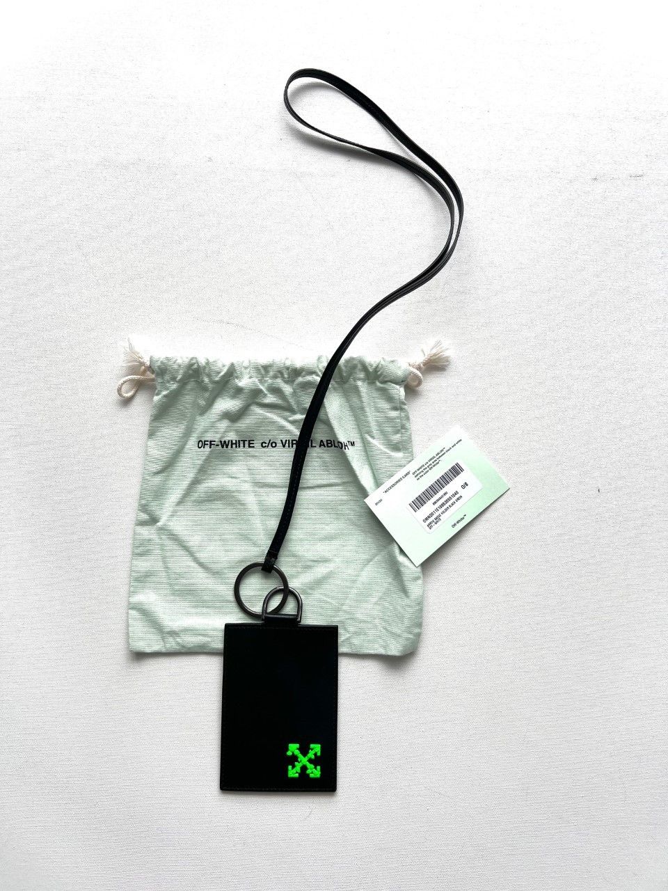Off-White OFF-WHITE Virgil Abloh Arrows ID Tag Badge Holder Black | Grailed