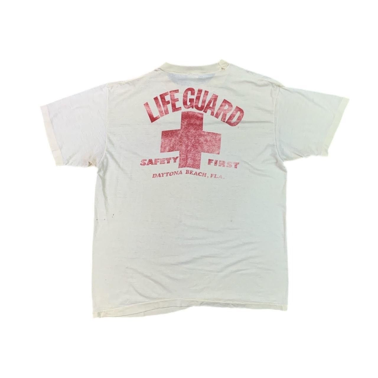 Vintage True Vintage 80s Lifeguard Daytona Beach Yellow T Shirt | Grailed