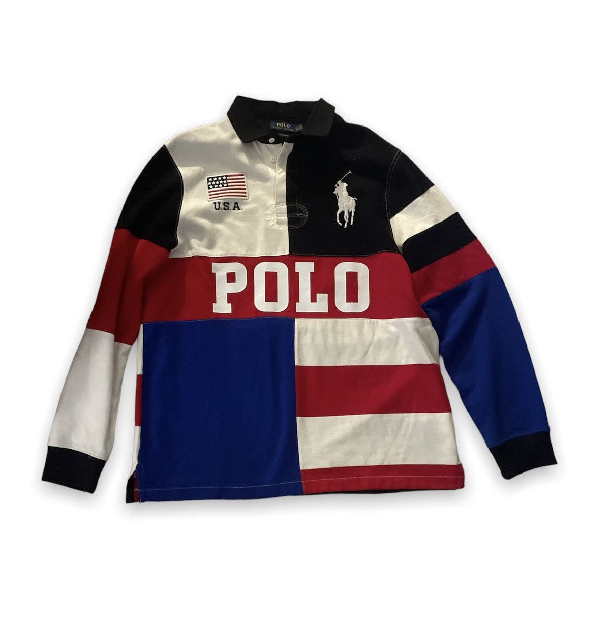 Polo Ralph Lauren Polo RL Limited Edition Big Pony USA Flag Rugby | Grailed