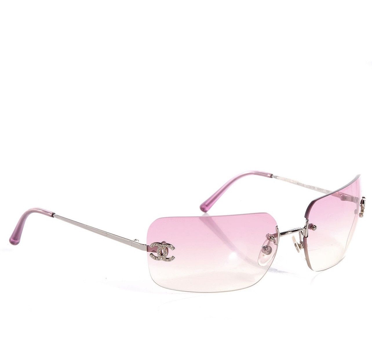 Vintage Chanel Pink Rimless CC Logo Sunglasses 4017D | Grailed