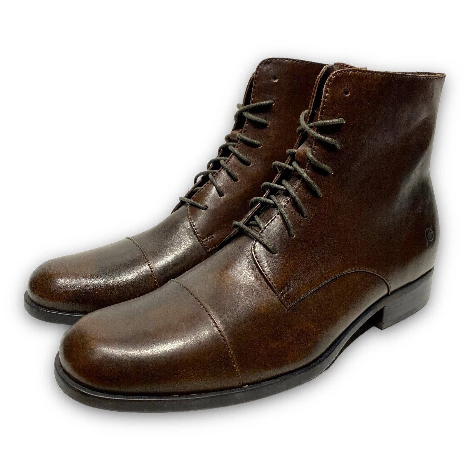 Born Born Mens Tomas Brown Leather Cap Toe Lace Up Boots | Grailed