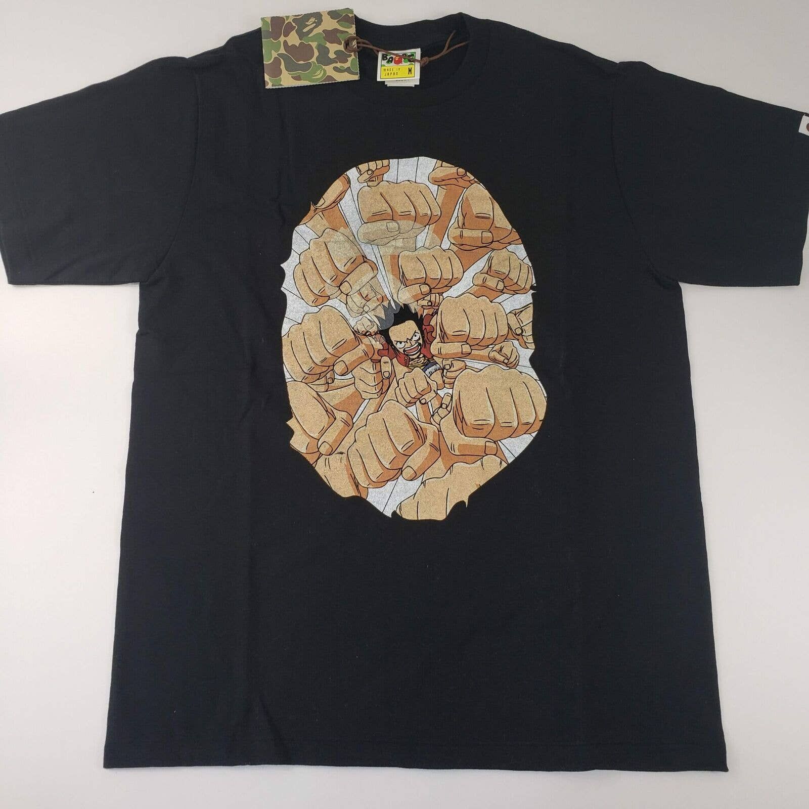 Bape Bape bathing ape One Piece Luffy Gatling Shirt RARE | Grailed