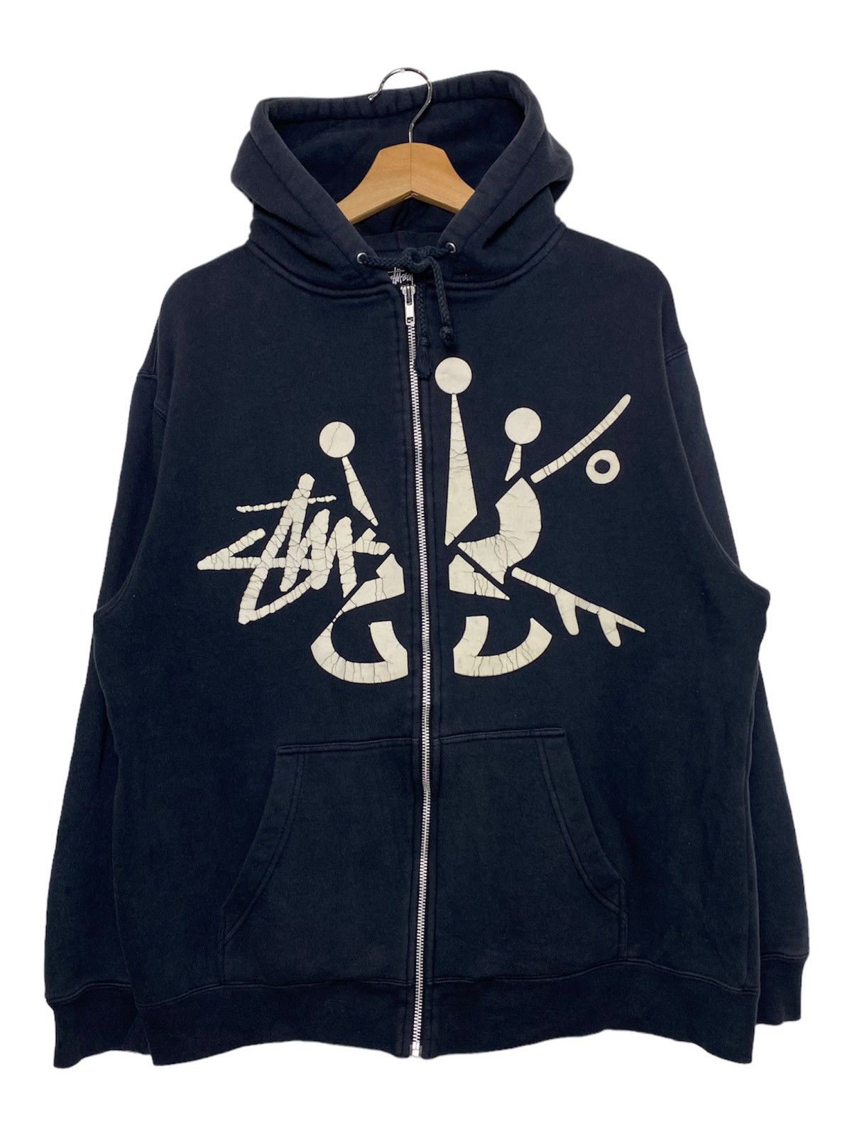 Streetwear × Stussy × Vintage Vintage Stussy Split Logo Crown Hoodies /Travis Flacko Scott | Grailed