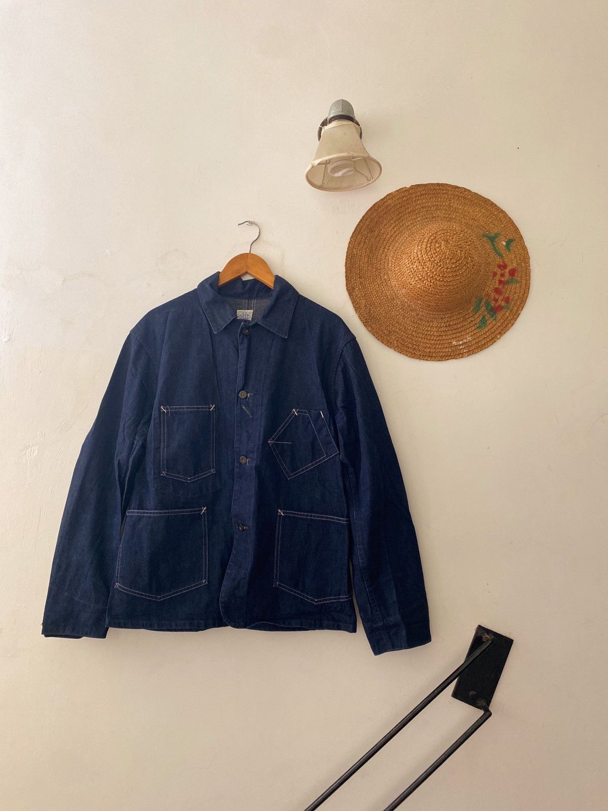 Post Overalls Post Overalls Denim Work Jacket RRL McCoy Blue Blue Japan ...