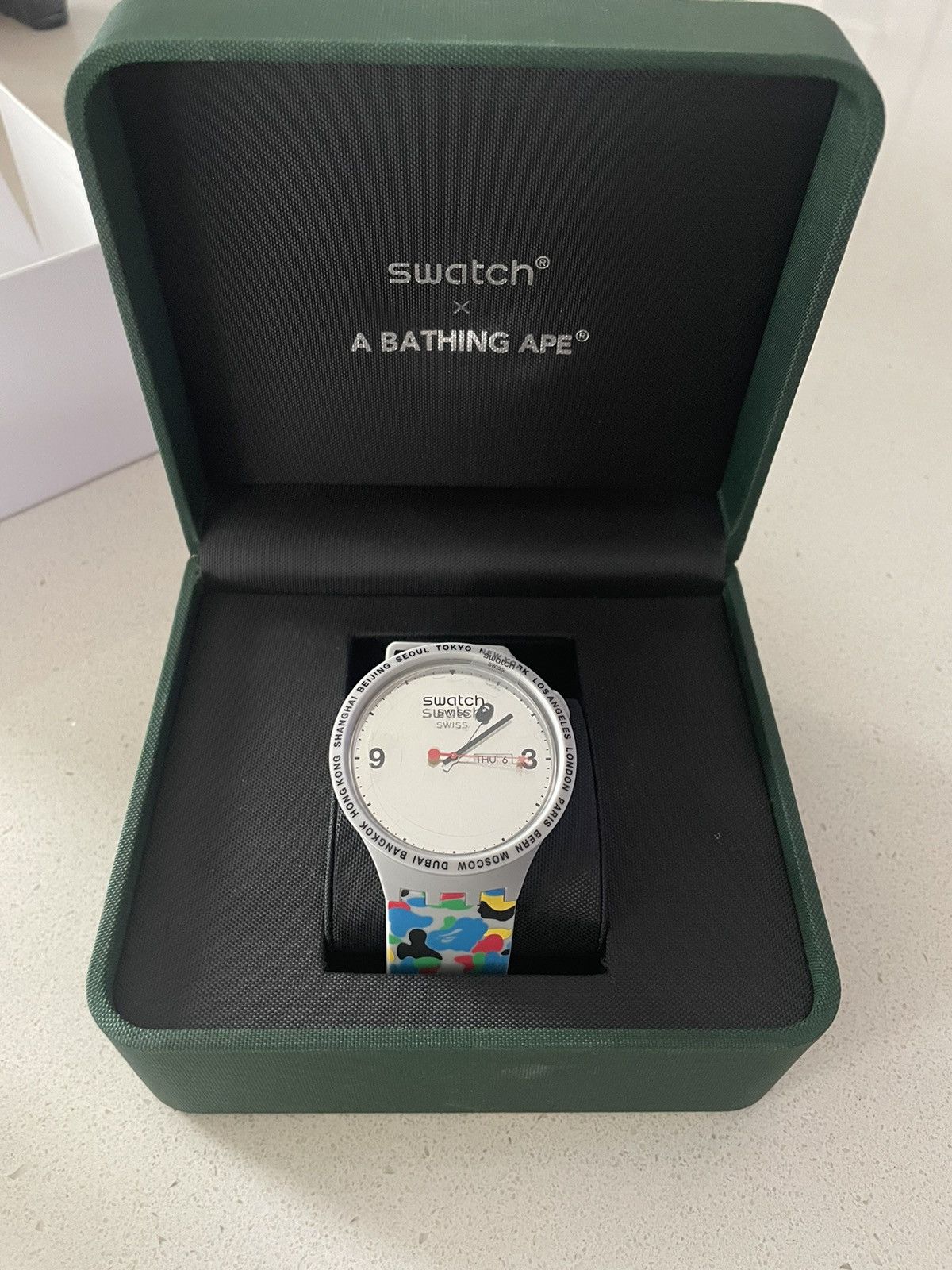Bape Bape x swatch watch | Grailed