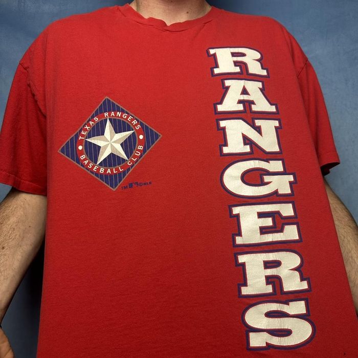 Vintage vintage texas rangers t-shirt sports single stitch 90s | Grailed