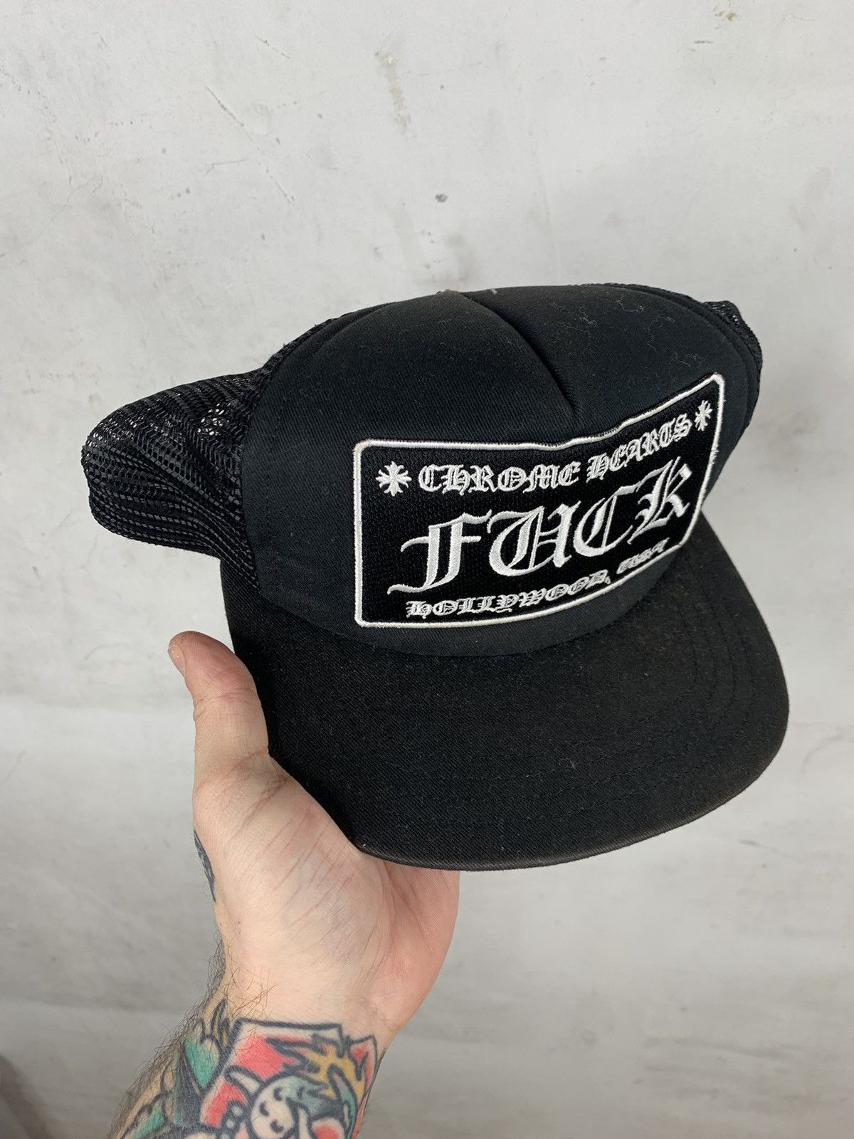 Chrome Hearts Chrome Hearts Fuck Trucker Hat | Grailed