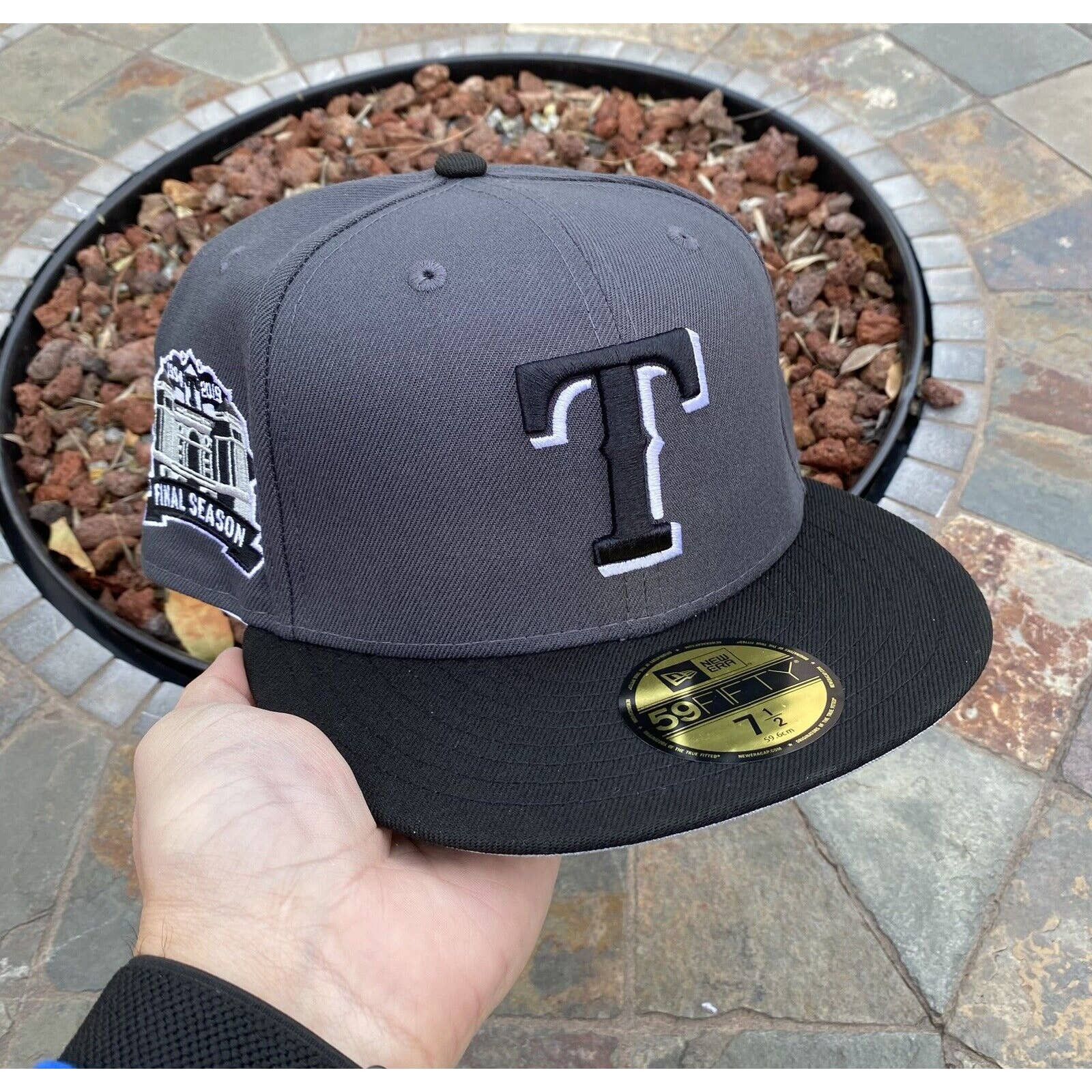 New Era Exclusive New Era Texas Rangers Fitted Hat Size 7 1/2 Black ...