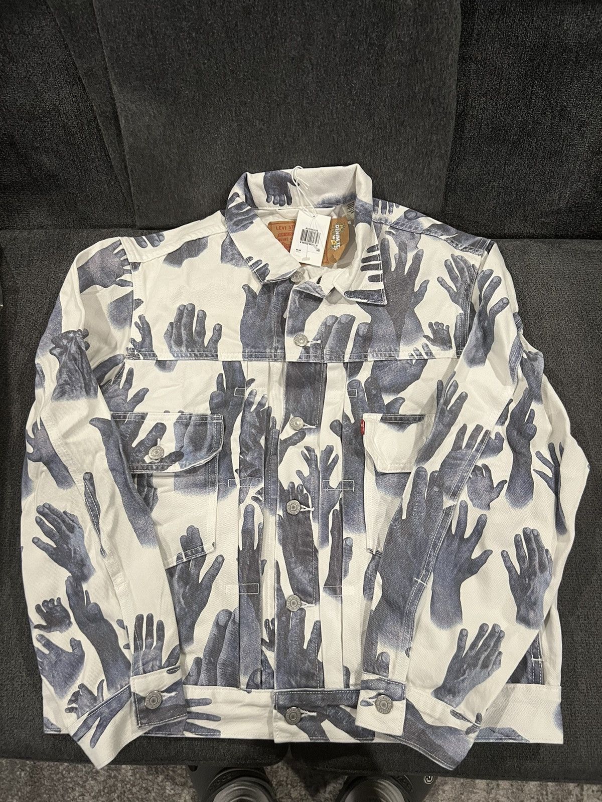 DENIM TEARS × Levi's DENIM TEARS X LEVI'S® Indigo Handprint Jean Jacket | Grailed