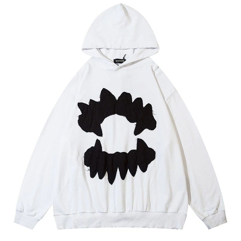 Streetwear Teeth Patch Hooded Streetwear | Grailed