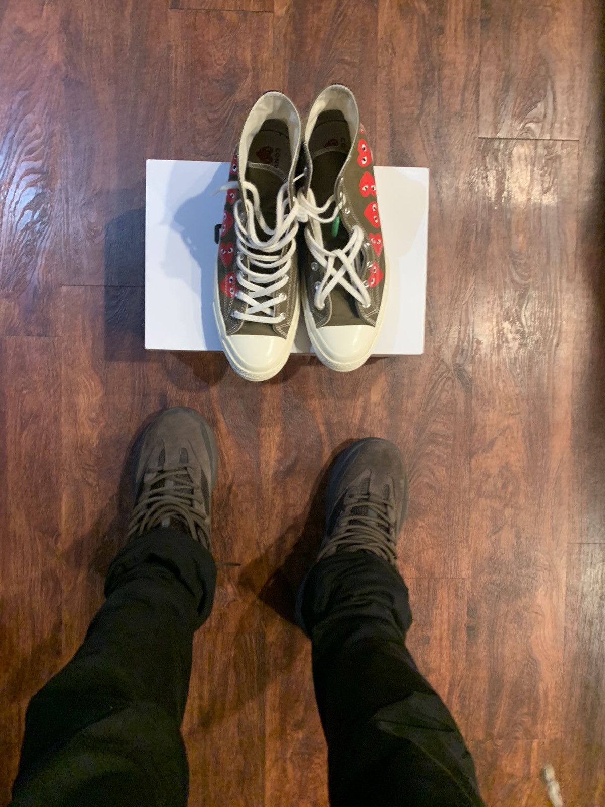 Converse CDG Converse Brown Multiheart | Grailed
