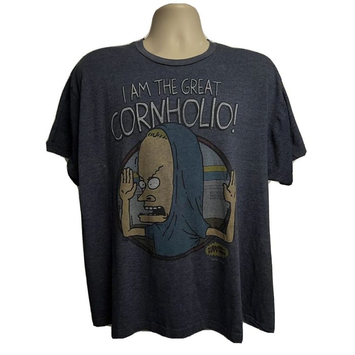 Tee Shirt Beavis And Butthead Cartoon MTV I Am Cornholio Blue Graphic ...