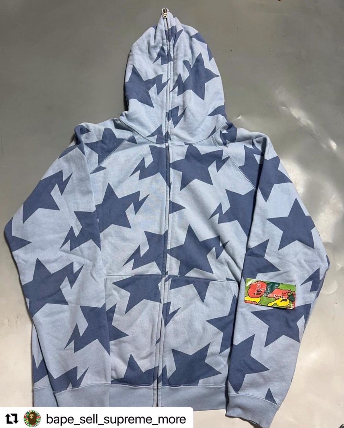 Bape BAPE Sta full zip hoodie sky blue | Grailed