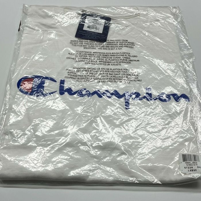 Champion Champion Men's Script Logo Classic Graphic Jersey Tee White ... Champion Champion Men's Script Logo Classic Graphic Jersey Tee White ...
