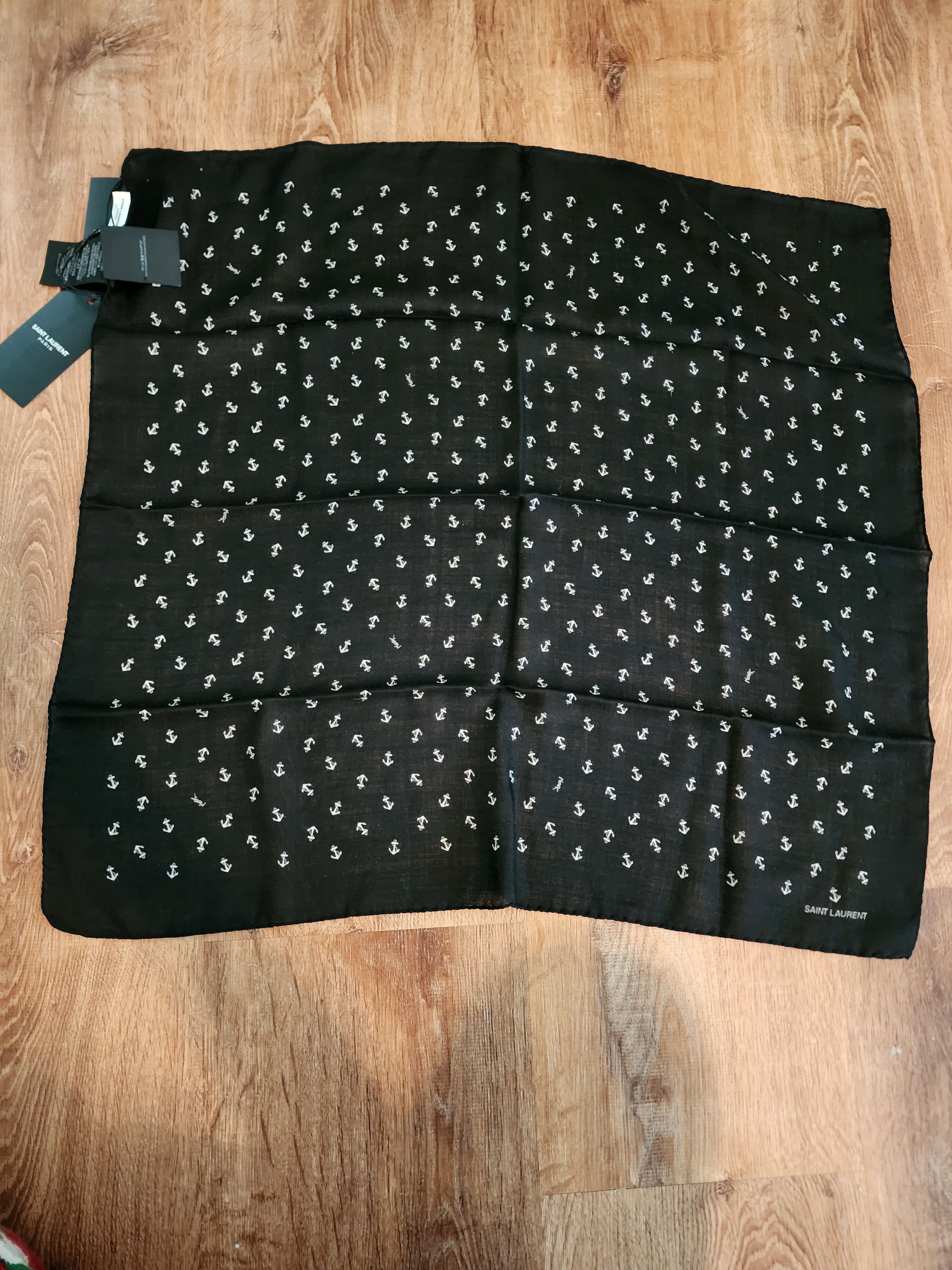 Saint Laurent Paris Anchor scarf | Grailed