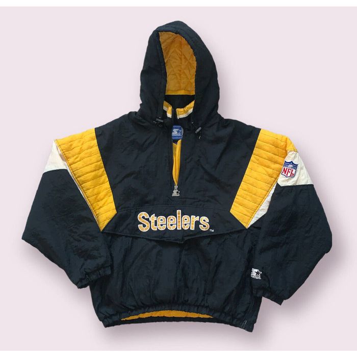 Vintage Vintage STARTER Pittsburgh Steelers NFL Puffer Anorak Jacket ...