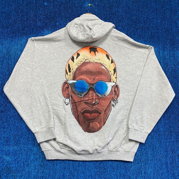Very Rare Rodman X Market Big Face Dennis Rodman Hoodie Xl Grailed