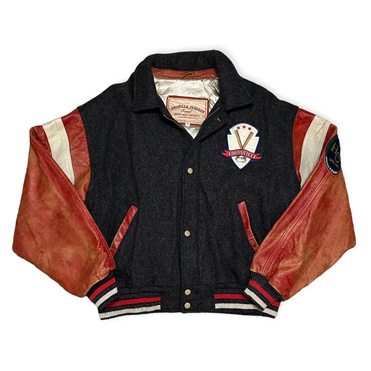 Vintage Vintage Louisville Slugger Bat Varsity Jacket Leather | Grailed