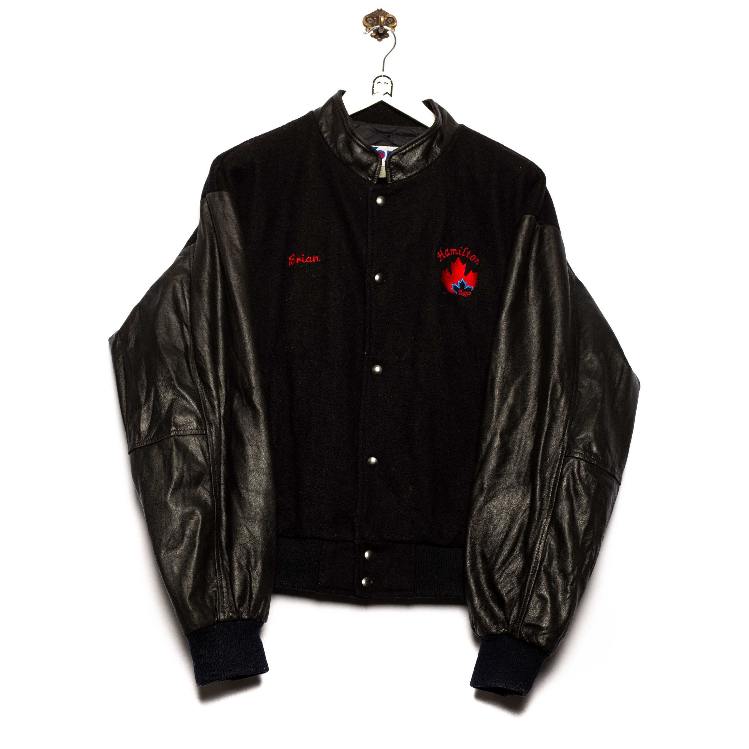 Vintage Kobe College jacket Brian Hamilton Reps Stick Black | Grailed