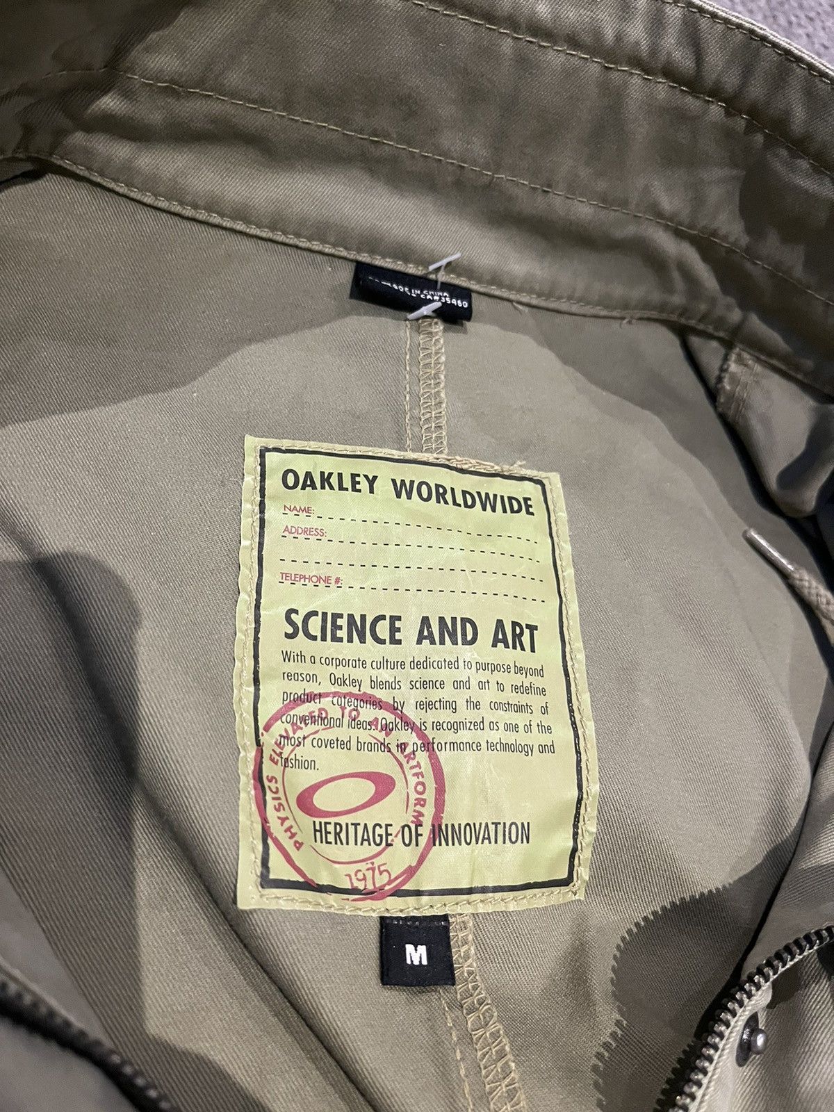 Oakley Oakley science and art military style jacket | Grailed