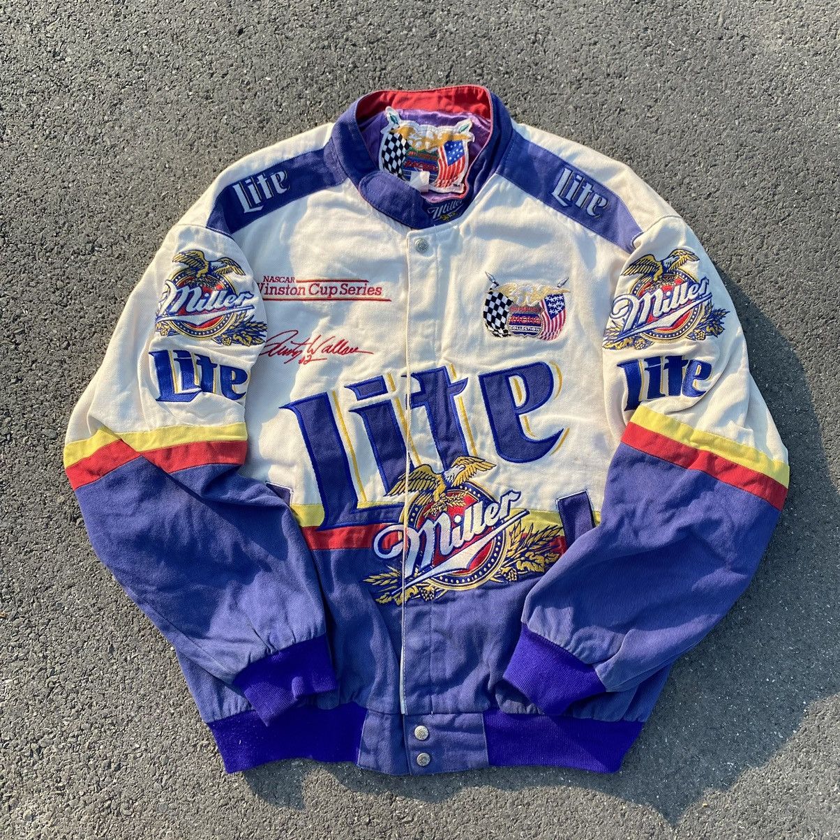 Vintage Rare Vintage USA Jeff Hamilton Lite Nascar Racing Jacket | Grailed