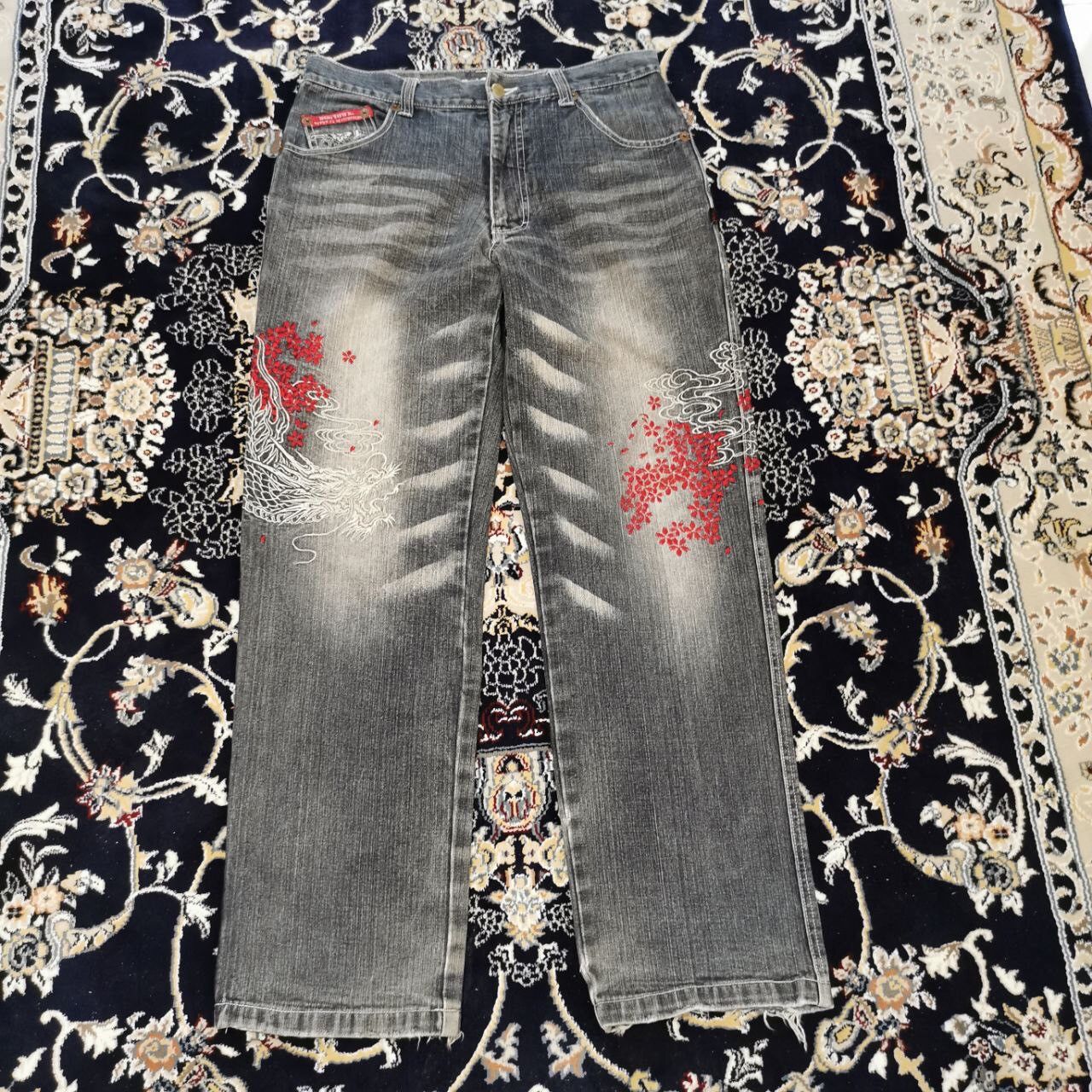 Dogtown DOGTOWN BLACK DRAGON EMBROIDERY DENIM | Grailed