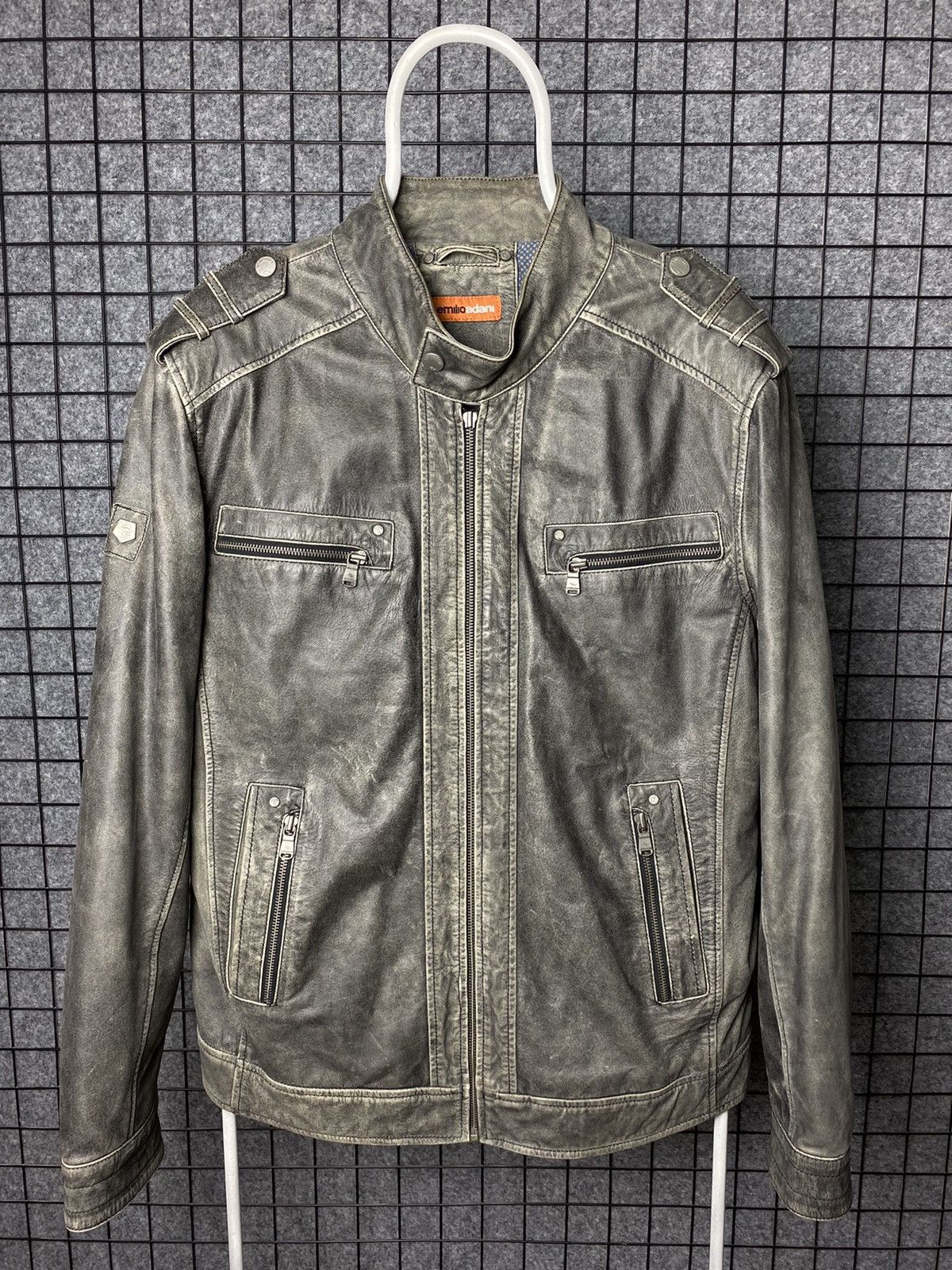 Vintage Vintage Genuine Buffalo Leather Biker Jacket Size L (54) | Grailed