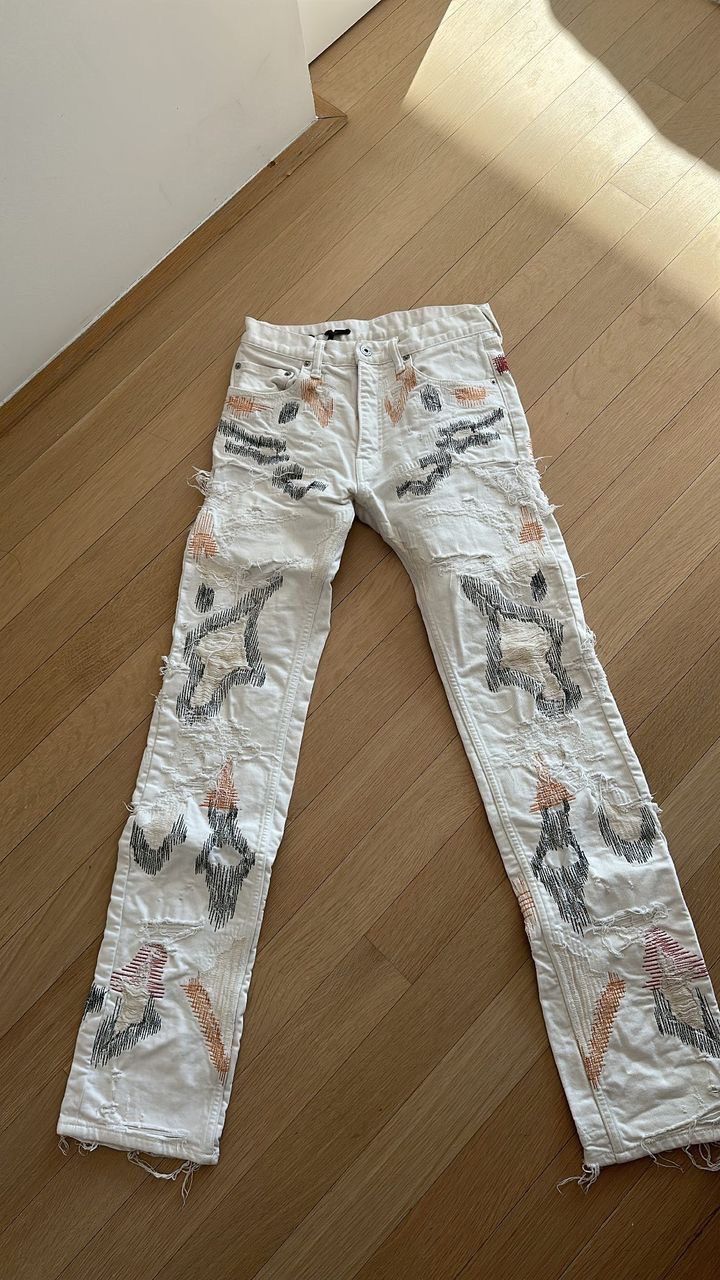 Vlone Vlone Scab sample Runway jeans vlone jeans | Grailed
