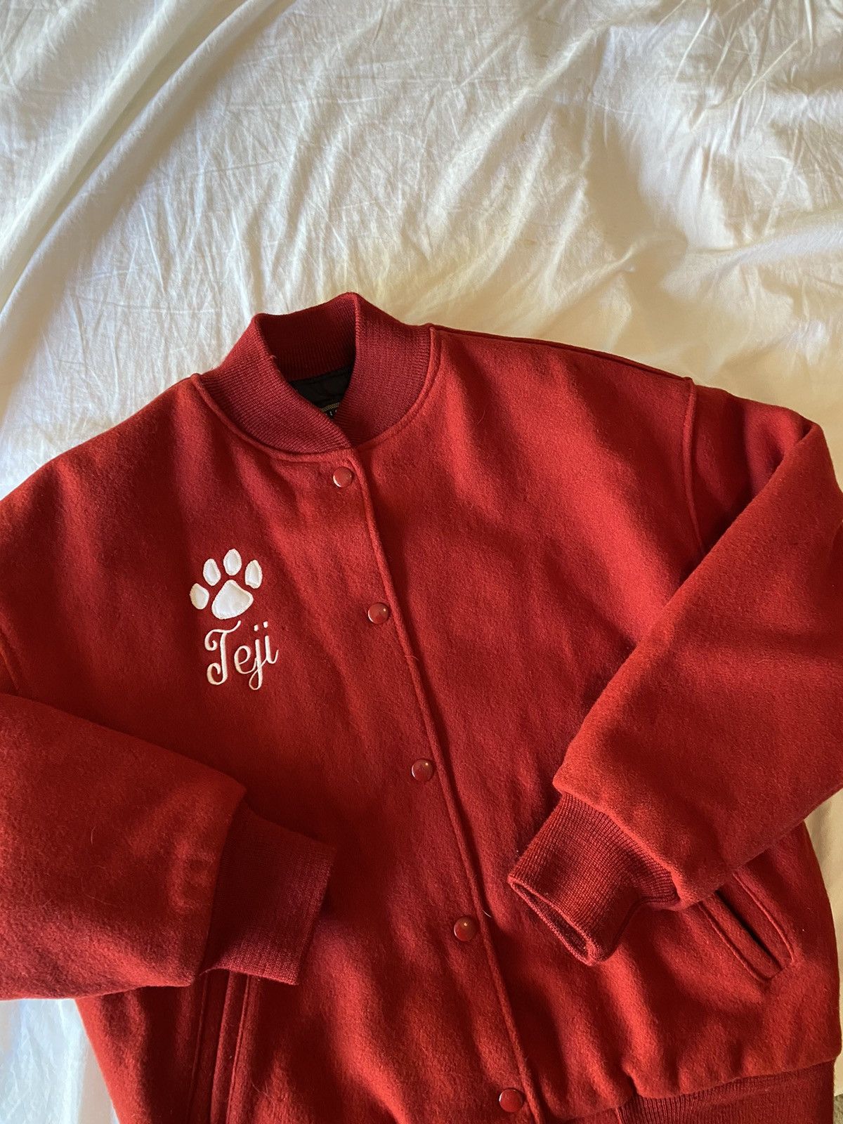 Band Tees × Streetwear × Vintage 1980’s Cherry Red Varsity Letterman ... Band Tees × Streetwear × Vintage 1980’s Cherry Red Varsity Letterman ...