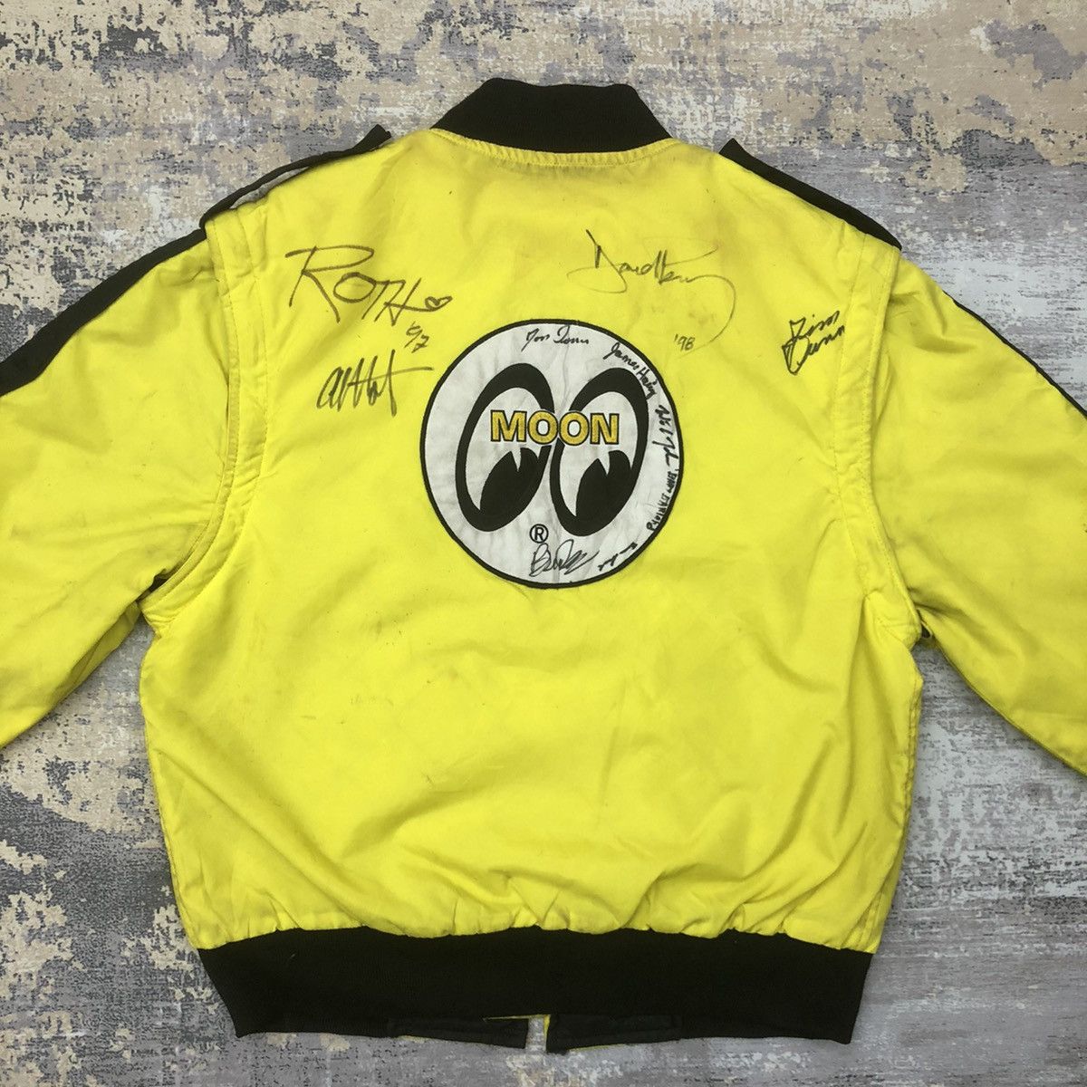 Vintage Y40. VTG 90s MOONEYES YOKOHAMA X RACING JAC BOMBER JACKET | Grailed