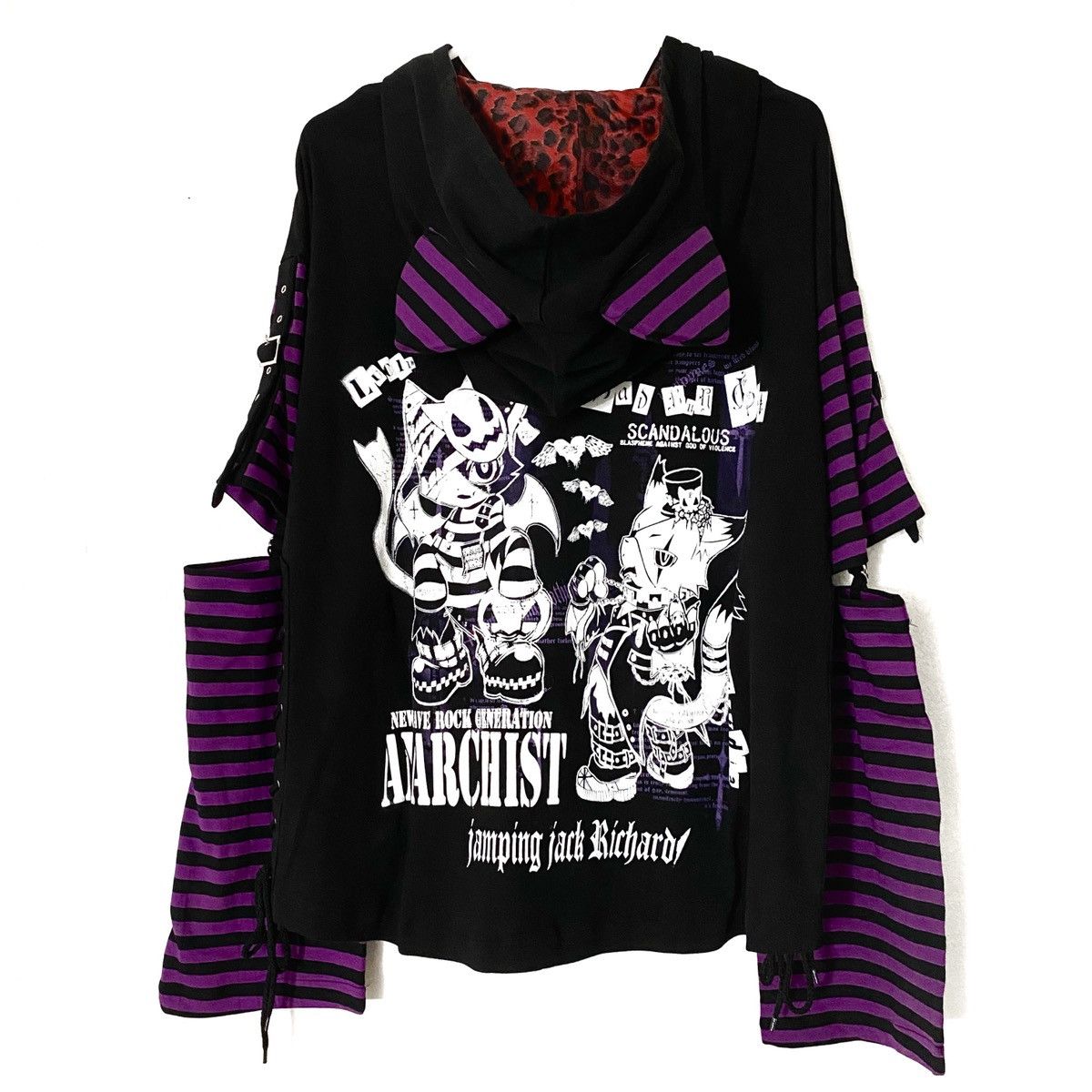 20471120 × Drain Gang × Maris Rock MARIS ROCK WIT-33 Cat Ear Hoodie ...