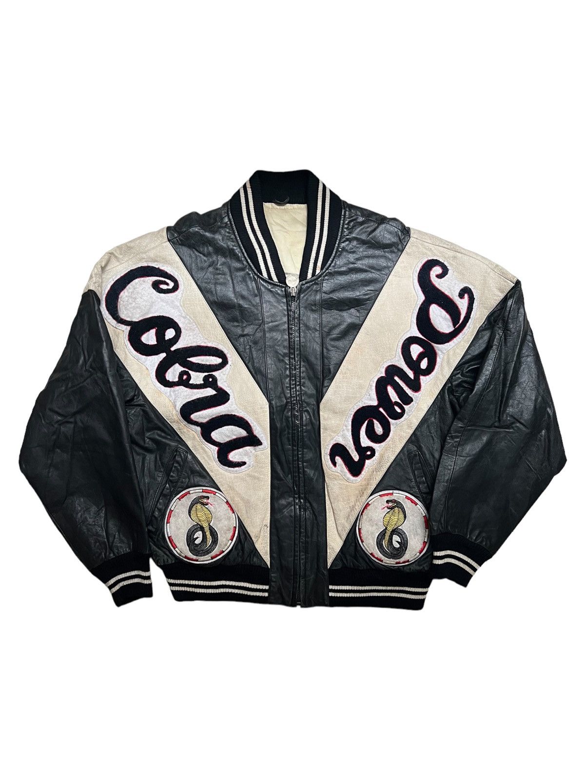 Ford VERY RARE VINTAGE JACKET LEATHER COBRA HIP HOP FORD SHELBY | Grailed
