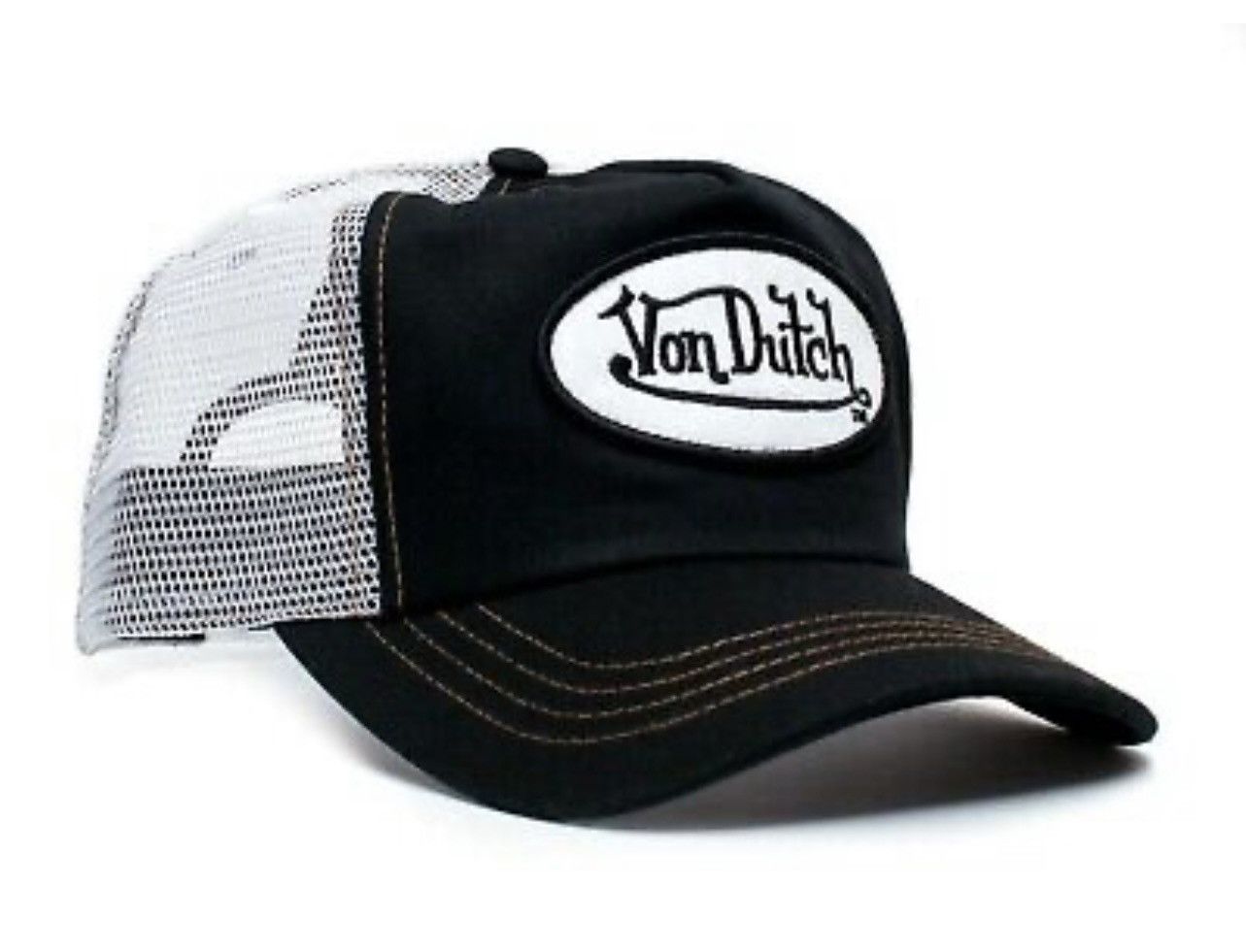 Vintage Authentic Black and White Von Dutch Hat | Grailed
