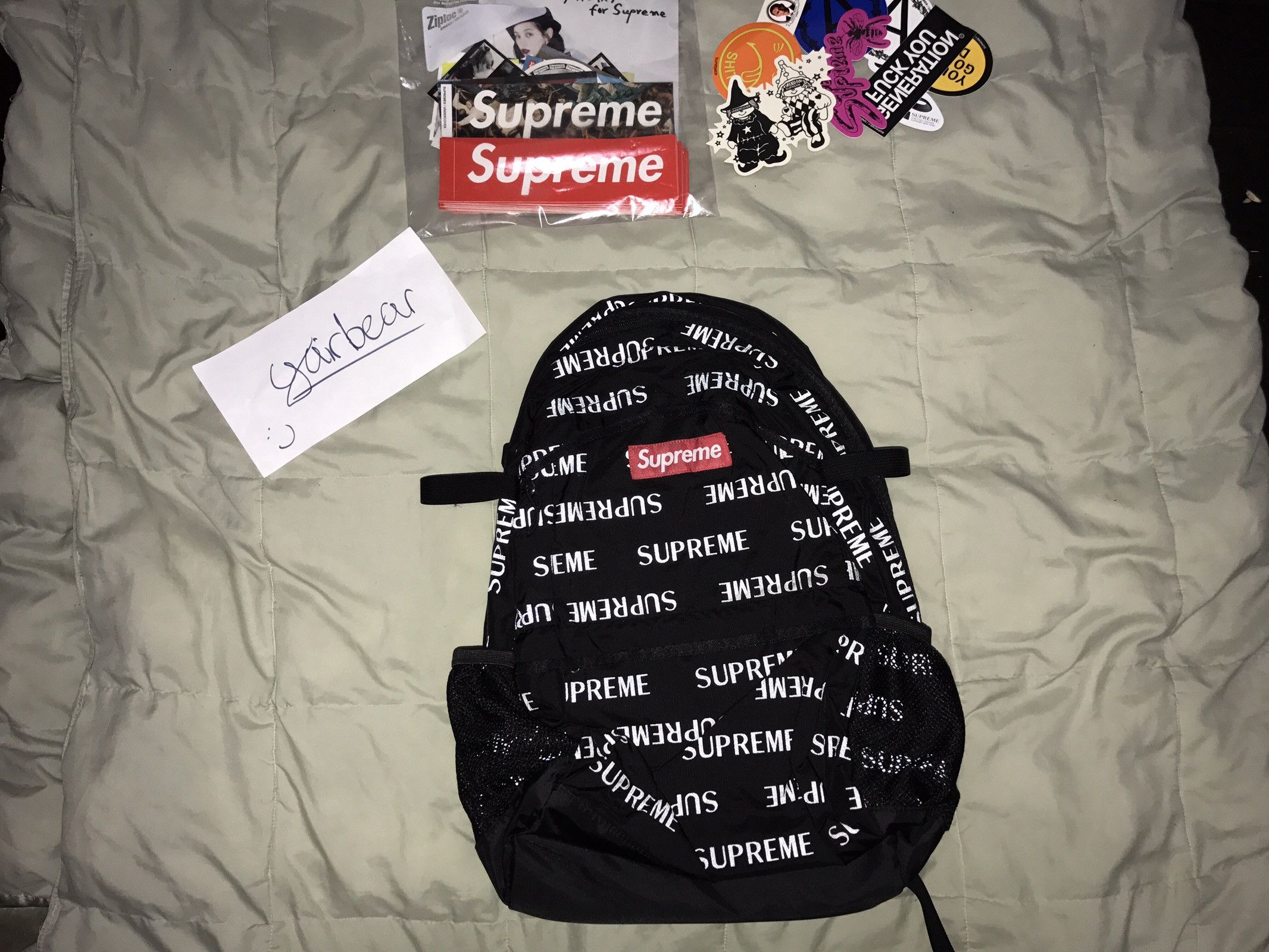 Supreme Reflective Repeat Logo Backpack | Grailed
