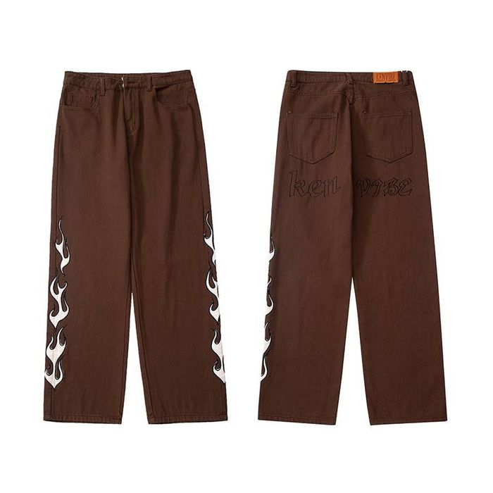 Vintage punk pants with fire | Grailed