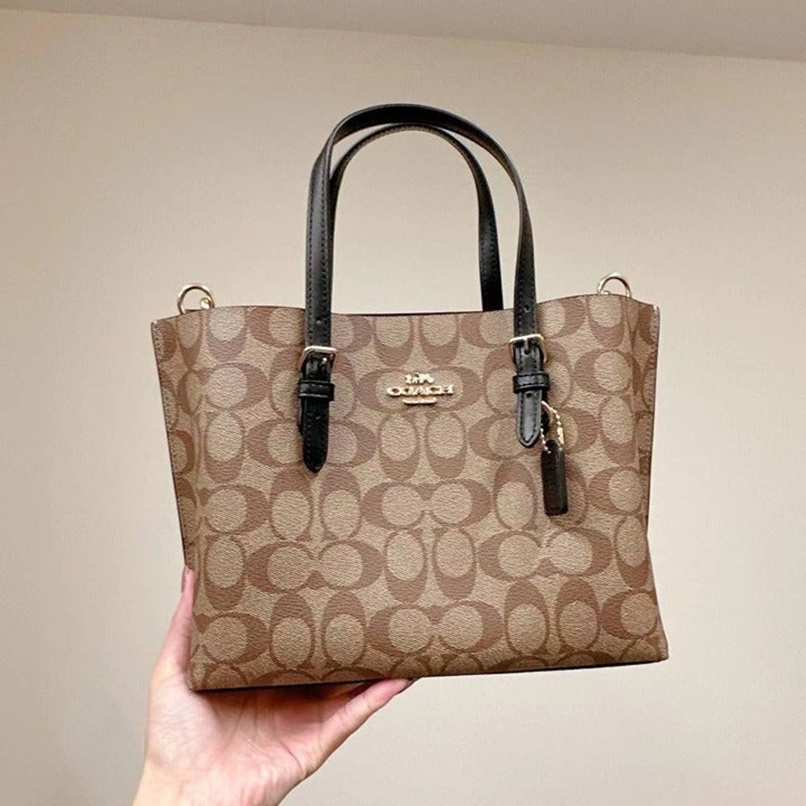 Coach Coach C4250 Mollie Tote 25 In Signature Canvas In Khaki | Grailed
