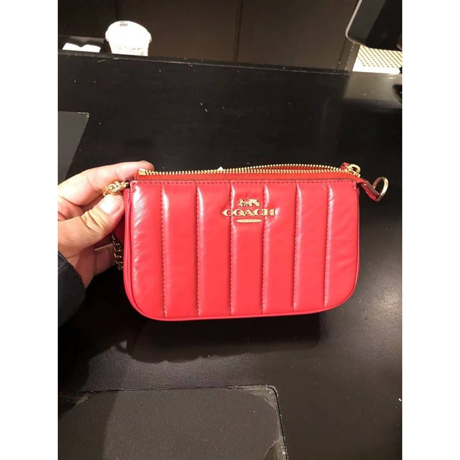 Coach Coach C8302 Nolita 19 With Chain With Linear Quilting Red | Grailed