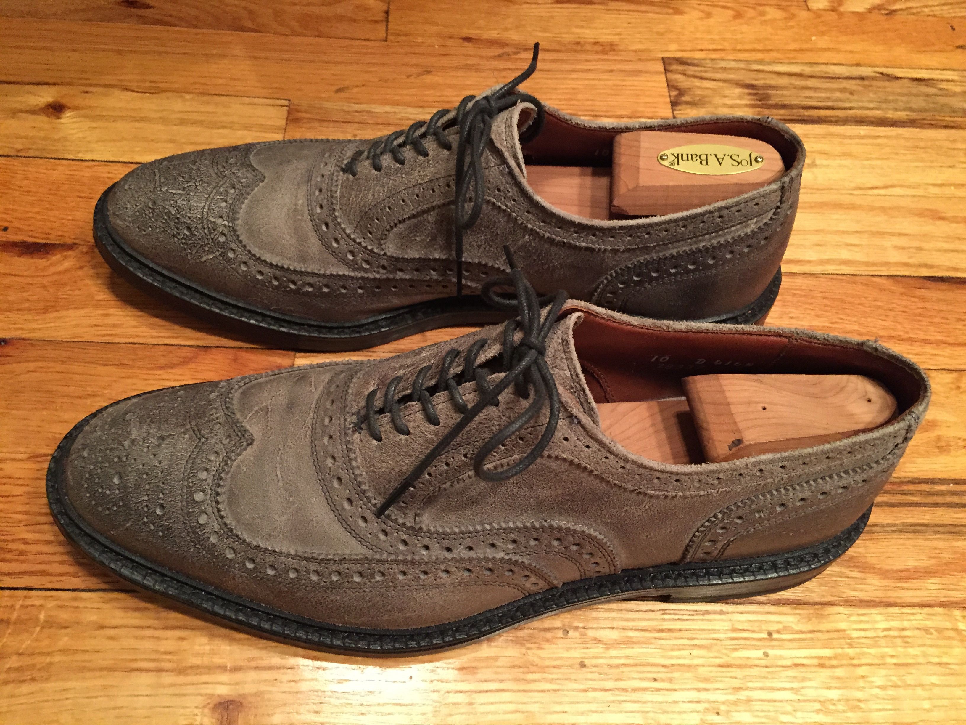 Allen Edmonds Waxed Grey Suede McTavish | Grailed